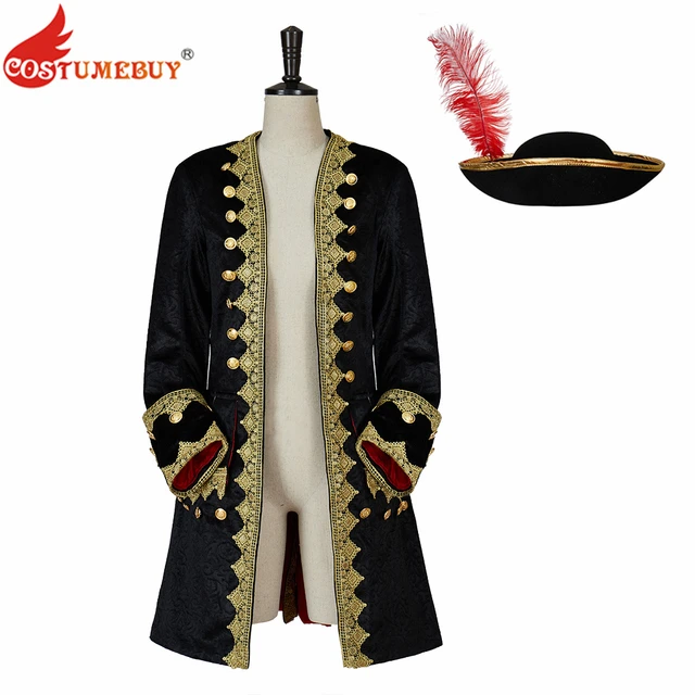 Black Pirate Captain Coat
