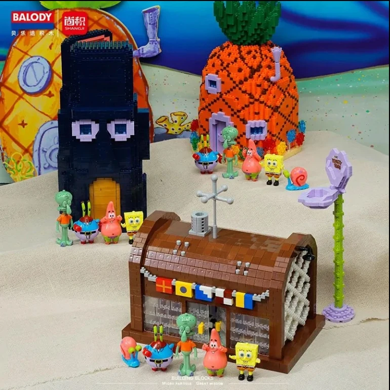 SpongeBob-SquarePants-Series-Building-Blocks-Krusty-Krab-Pineapple ...