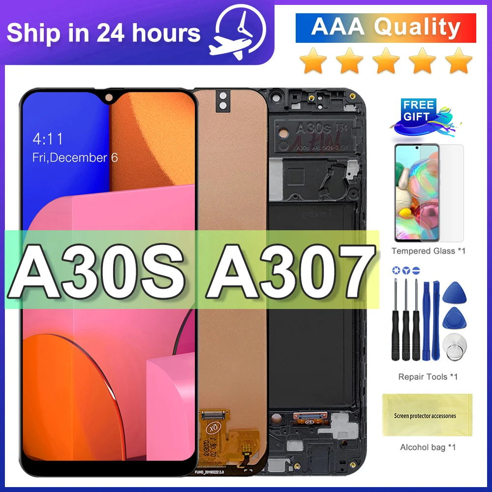 Pantalla-t-ctil-Digital-con-marco-para-Samsung-A30S-A307-A307F-A307FN ...