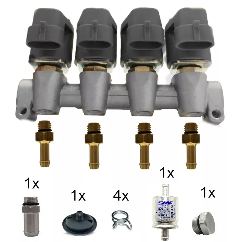 Inyector GLP Injektor Vikars Fast Lpg CNG GPL, 4 cilindros, Autogas, 2 ...