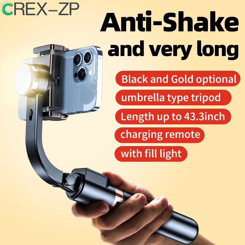 Smartphone-Handheld-Gimbal-with-Fill-light-Bluetooth-Stabilizer-Tripod ...