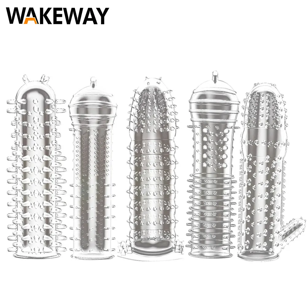 WAKEWAY-Preservativos-extens-o-do-p-nis-mangas-brinquedos-sexuais-para-homens-atraso-ejacula-o ...