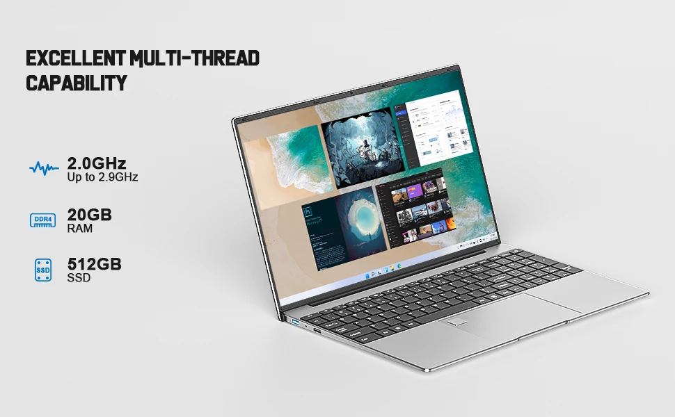 New Gaming Laptop Computer Windows 11 16GB 32GB RAM 1024GB SSD Intel ...