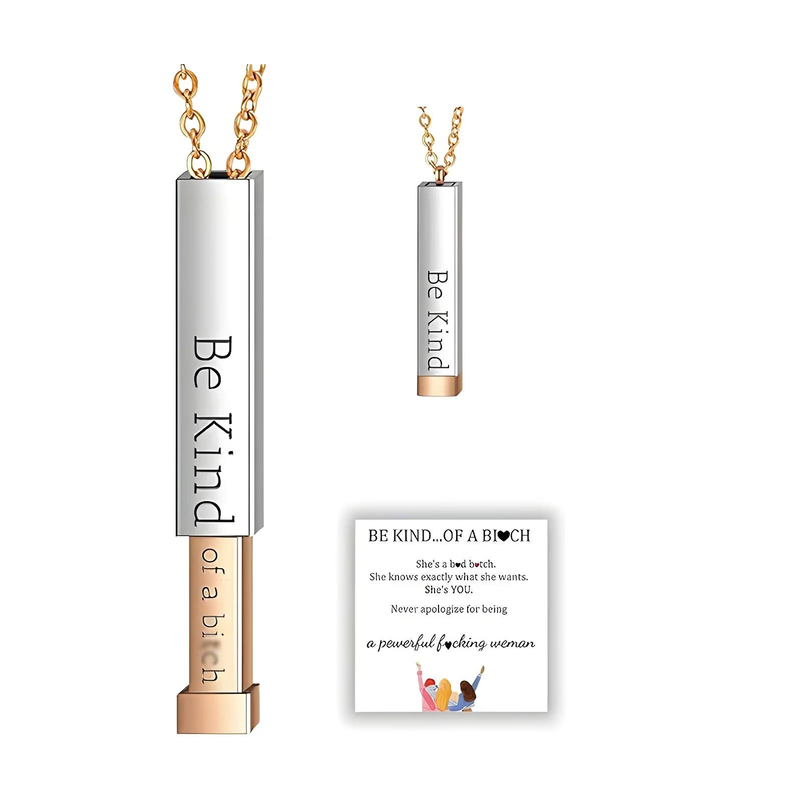 Be Kind Of A B Necklaces For Women Hidden Message Necklace Best Friends ...