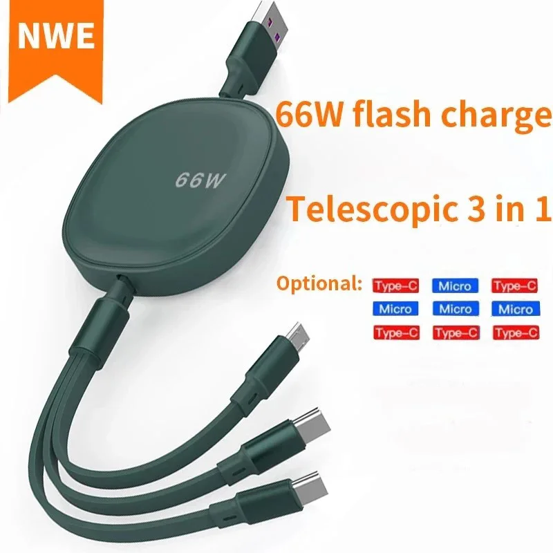 3-in-1-USB-C-Cable-Retractable-Fast-Charger-Cable-66W-USB-Type-C-Cable ...