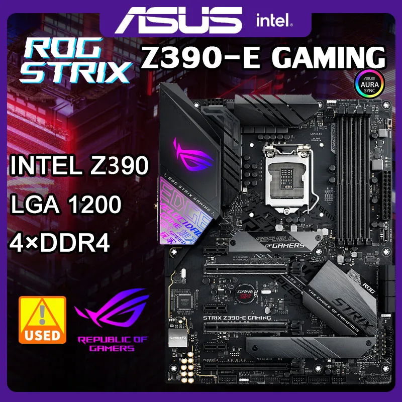 1151 carte mère Intel Z390 ASUS ROG STRIX Z390 E JEU DDR4 64 GO M.2 PCI E 3.0 SATA3 USB3.1 Pour ...