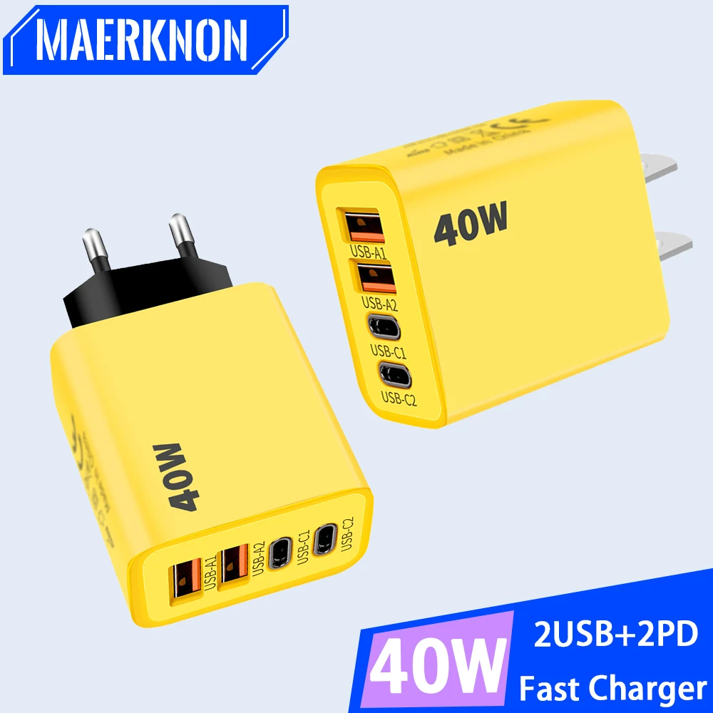 PD-40W-USB-C-Charger-Fast-Charging-EU-US-Plug-Phone-Charger-Adapter-For ...