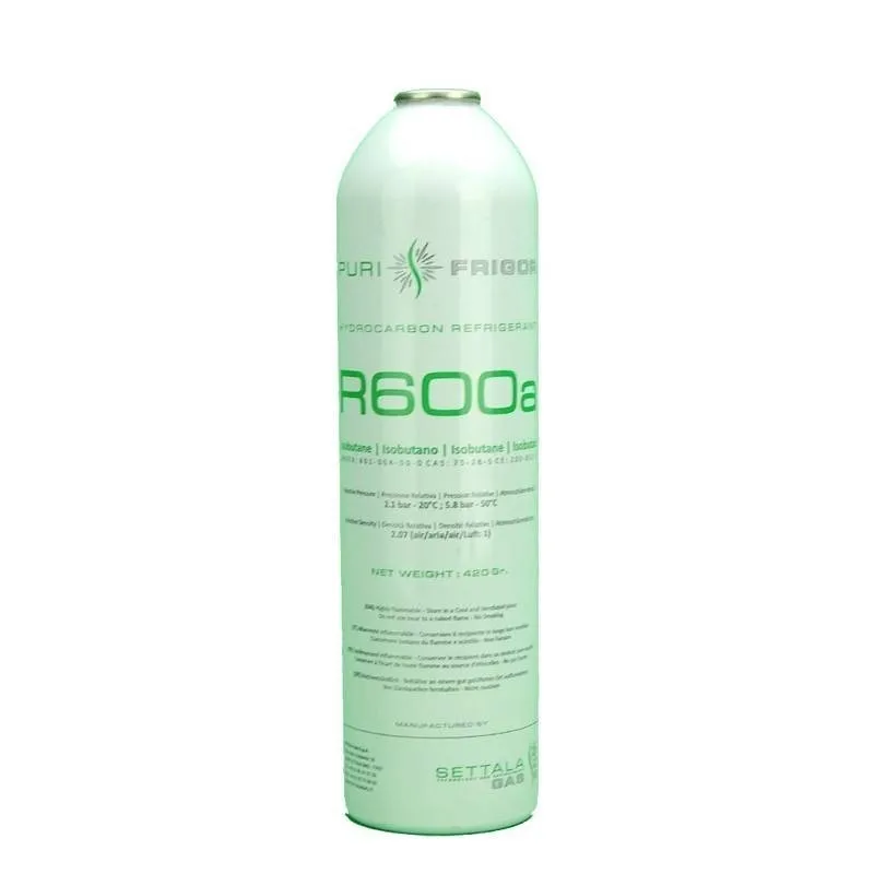 1 bottle refrigerant Gas R600 420Gr isobutane