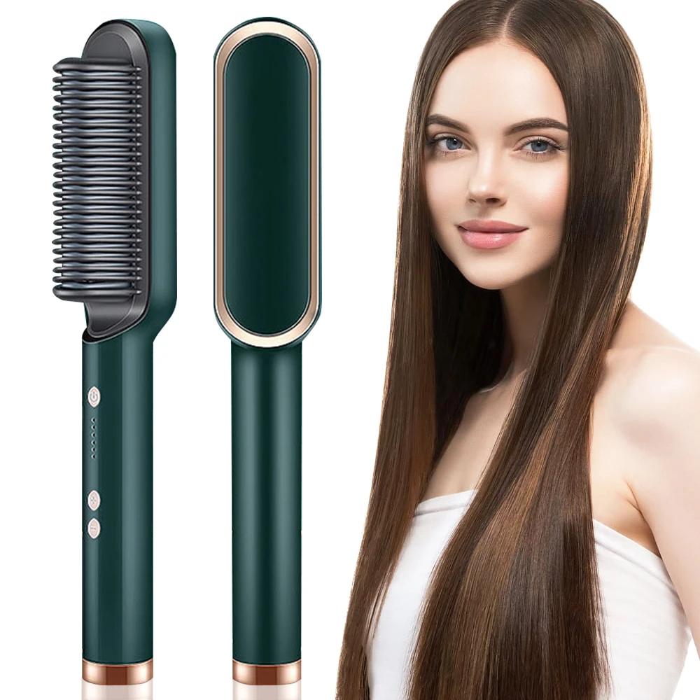 Cepillo Para Alisar El Cabello, Peine Eléctrico Antiescaldado, Alisador ...