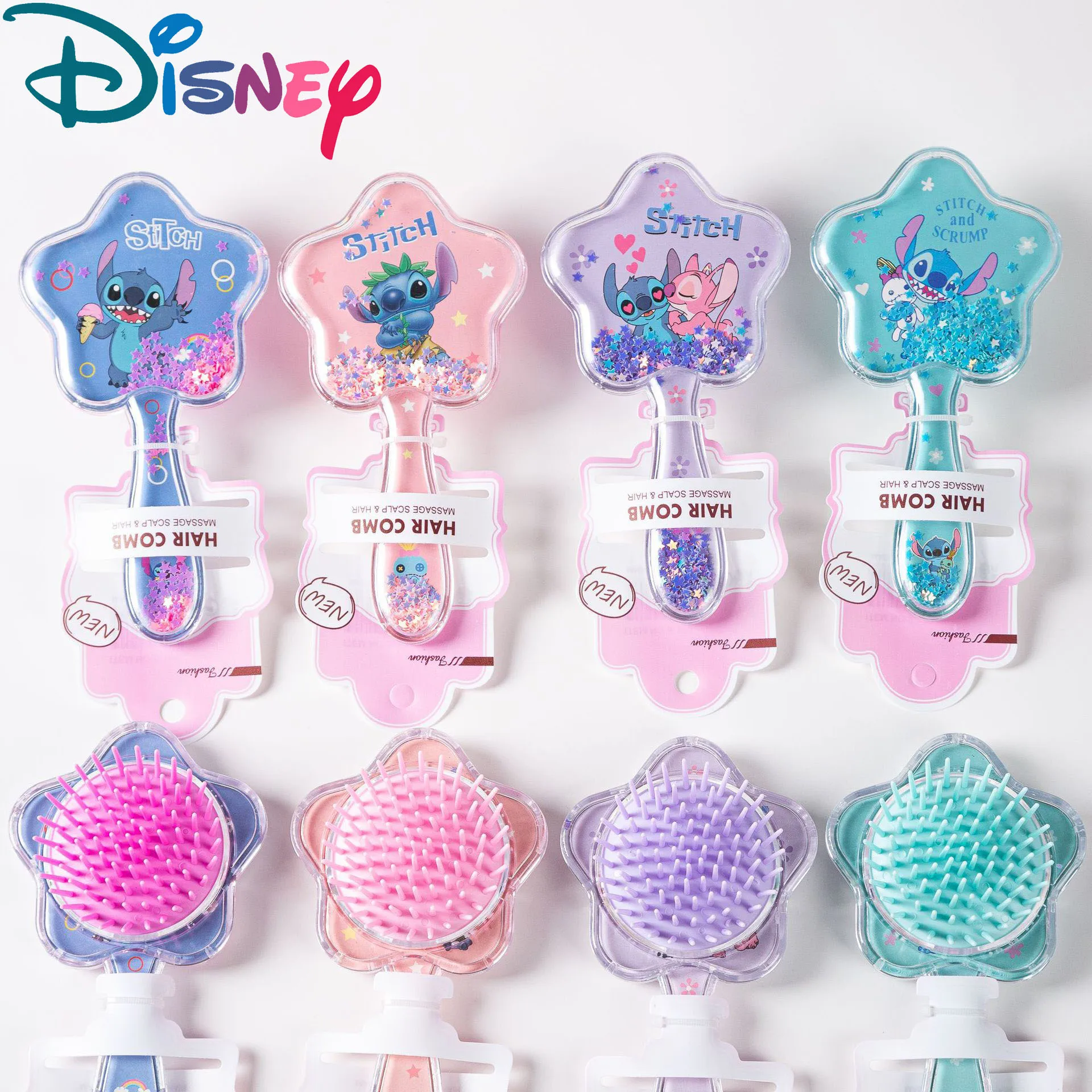 New-Disney-Stitch-Mickey-Mouse-Air-Cushion-Massage-Combs-Minnie-Mickey ...
