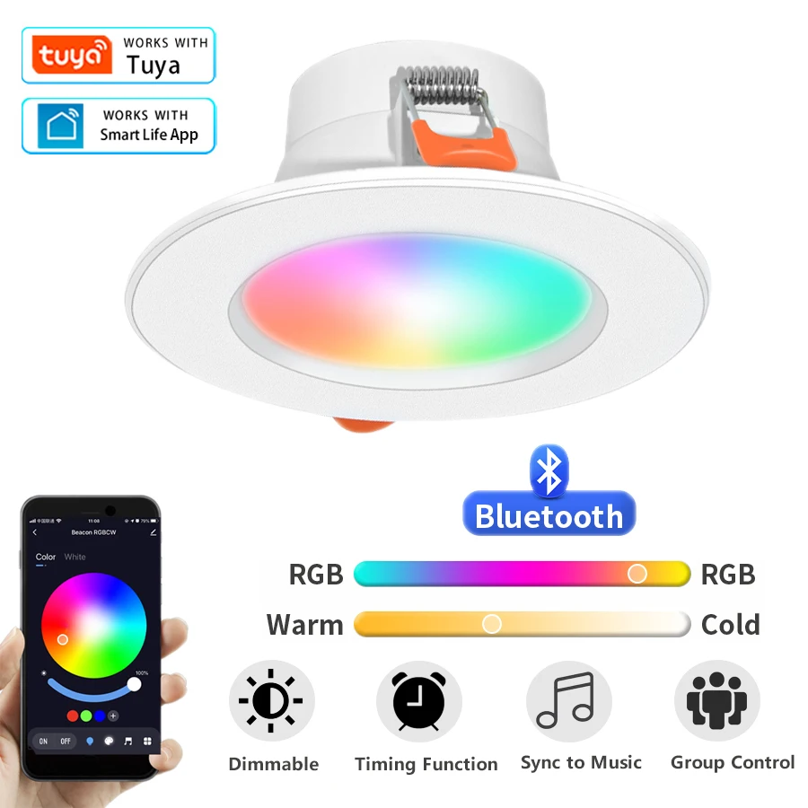 L-mpada-do-teto-Tuya-Smart-LED-Bluetooth-RGB-Regul-vel-Controle-de ...