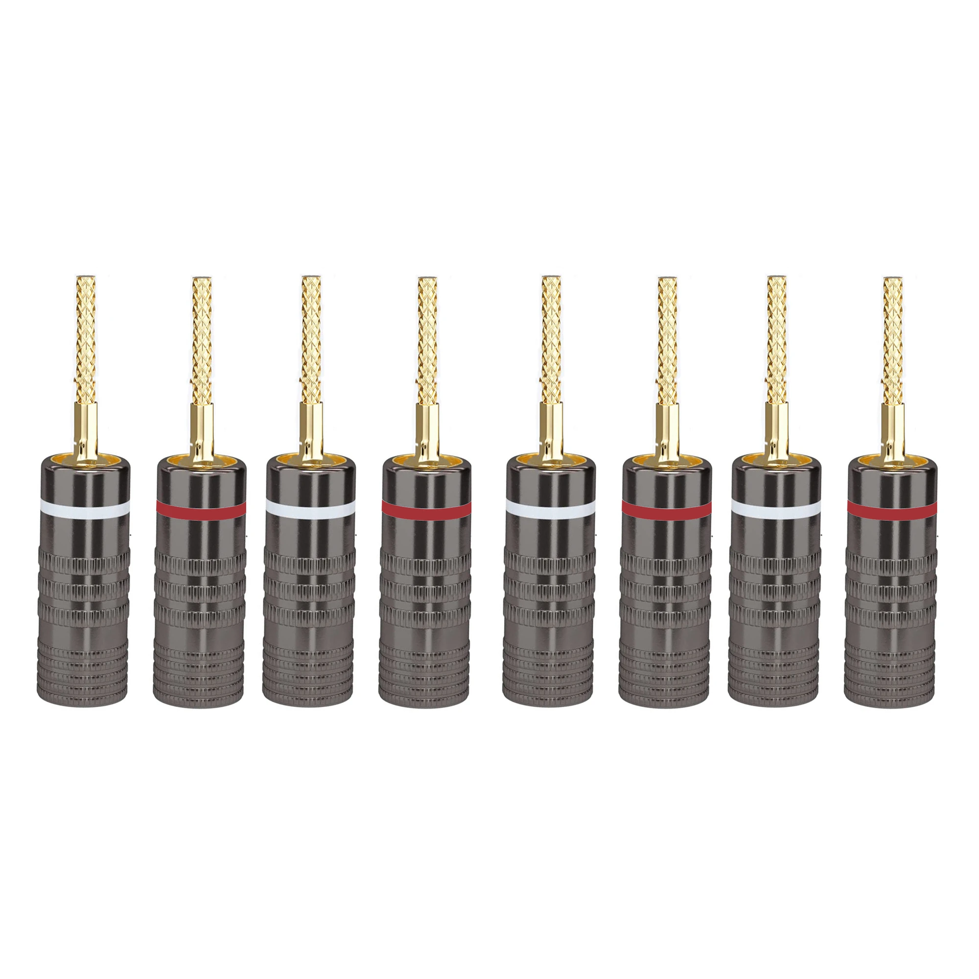 Hifi 8pcs Flex Pin Banana Plugs, 2mm Pin Banana Connectors/plugs, For ...