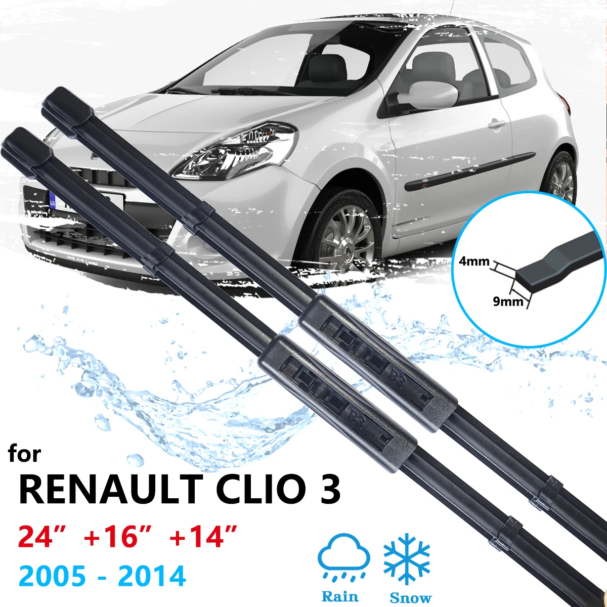 For Renault Clio Euro Clio Lutecia 3 III 2005~2014 2012 Car Front Rear ...