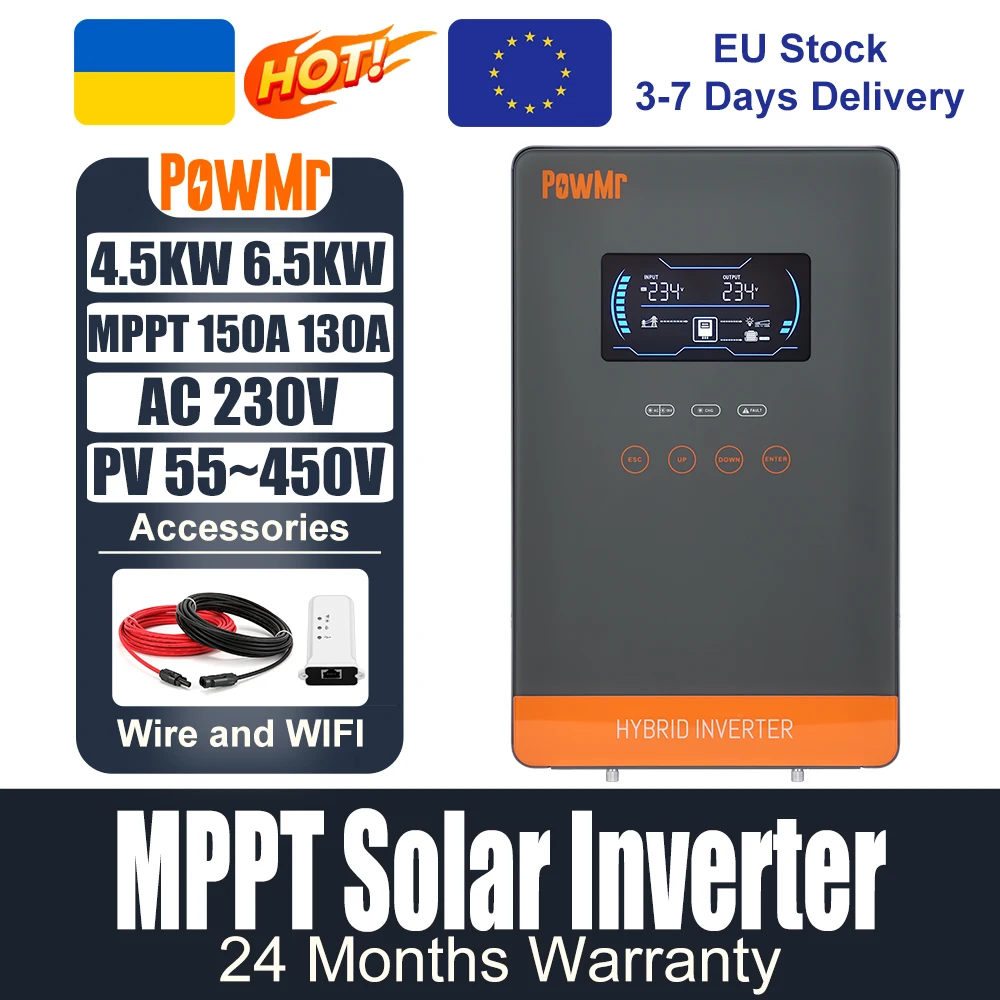 PowMr-4-5KW-6-5KW-MPPT-Solar-Inverter-150A-130A-230VAC-Photovoltaic ...
