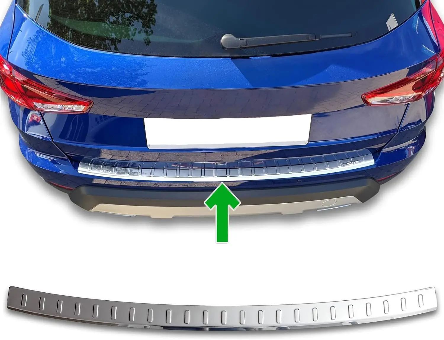 Rear bumper Protector valid for SEAT ARONA | From 2017 + chrome ...