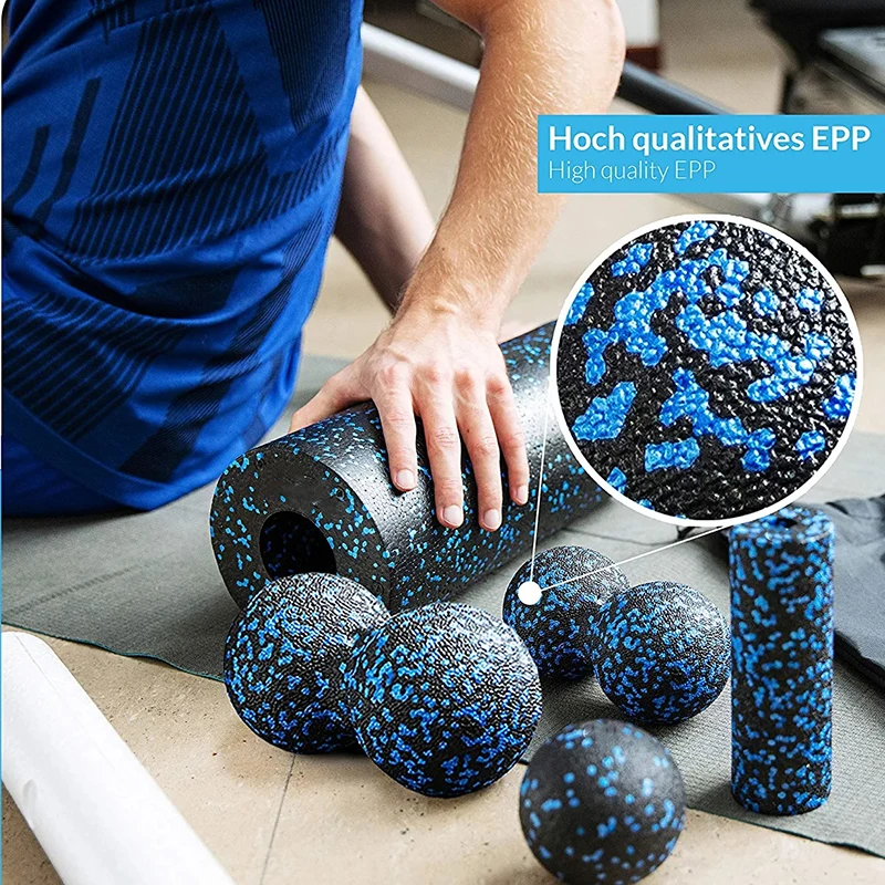 5 in 1 Massage Foam Rollers & Balls Fascia Set EPP High Density Fitness ...
