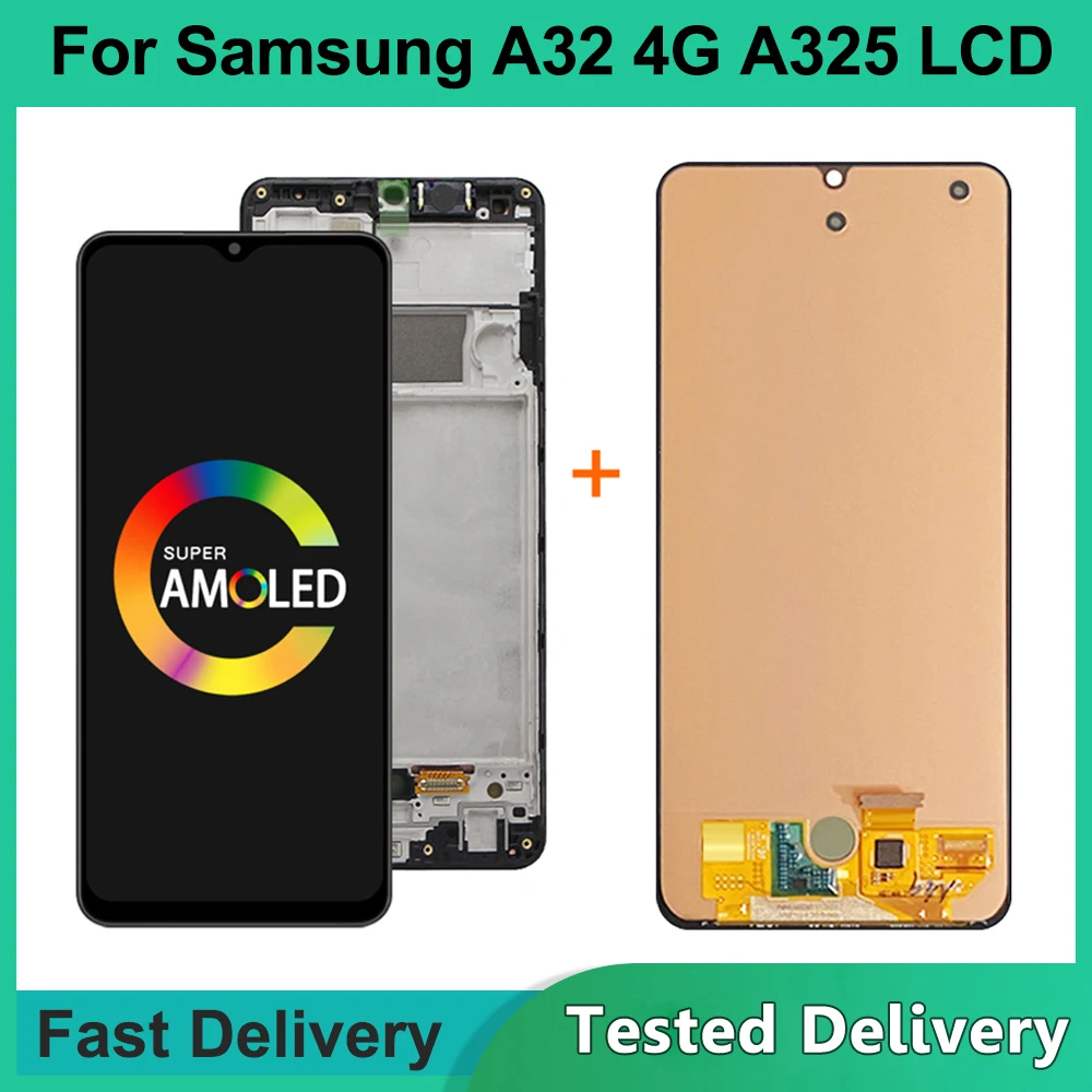 For-AMOLED-6-4-Display-for-Samsung-A32-4G-A325-A325F-SM-A325M-SM-A325F ...