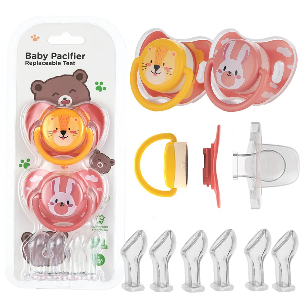 Miyocar-Lovely-Baby-Pacifiers-Bring-Replacement-Nipple-2-Pcs-Includes-6 ...