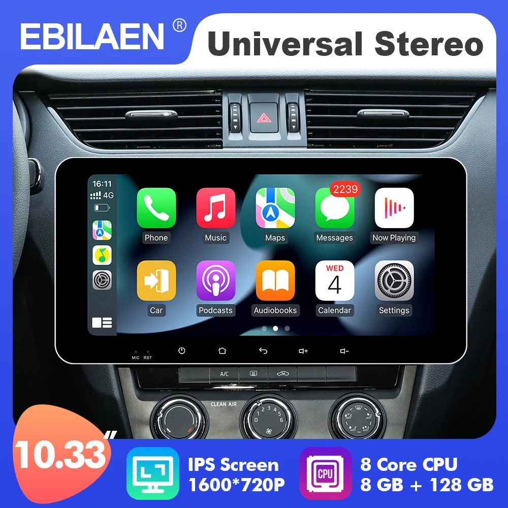 EBILAEN-10-33-Inch-Android-10-Universal-Car-Radio-For-Toyota-Honda ...