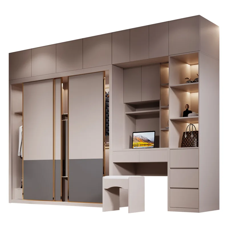 Sliding Wardrobe Designs With Dressing Table