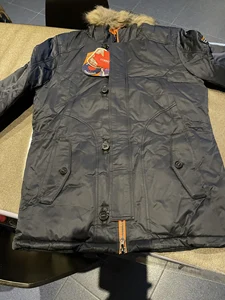 Парка CORBONA N3B Мужская зимняя, длинное пальто оверсайз с капюшоном из натурального меха ...