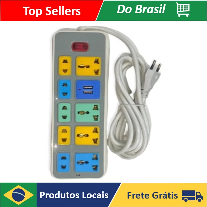 Professional Electric Extension Socket 9 Inputs 2 Usb Universal Ruler ...