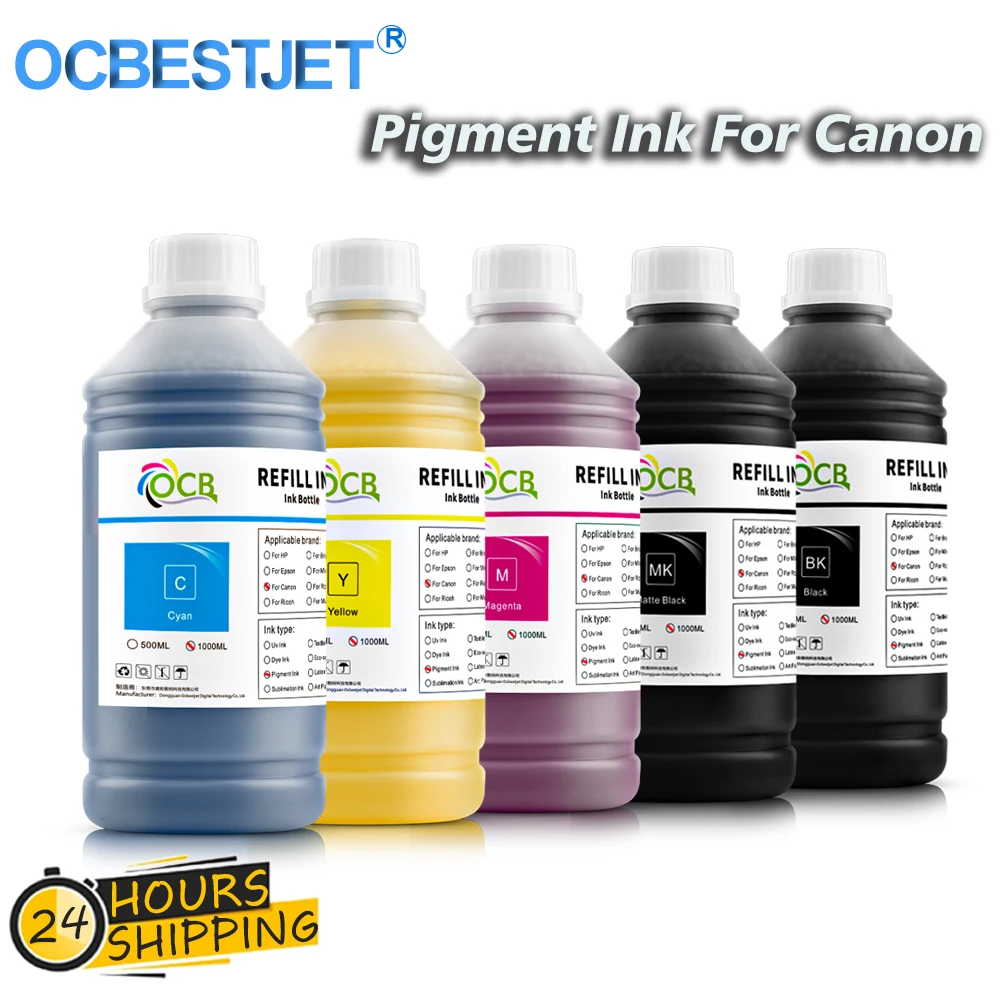 1000ML-Pigment-Ink-For-Canon-PFI-120-320-307-707-Refill-For-TM-200 ...