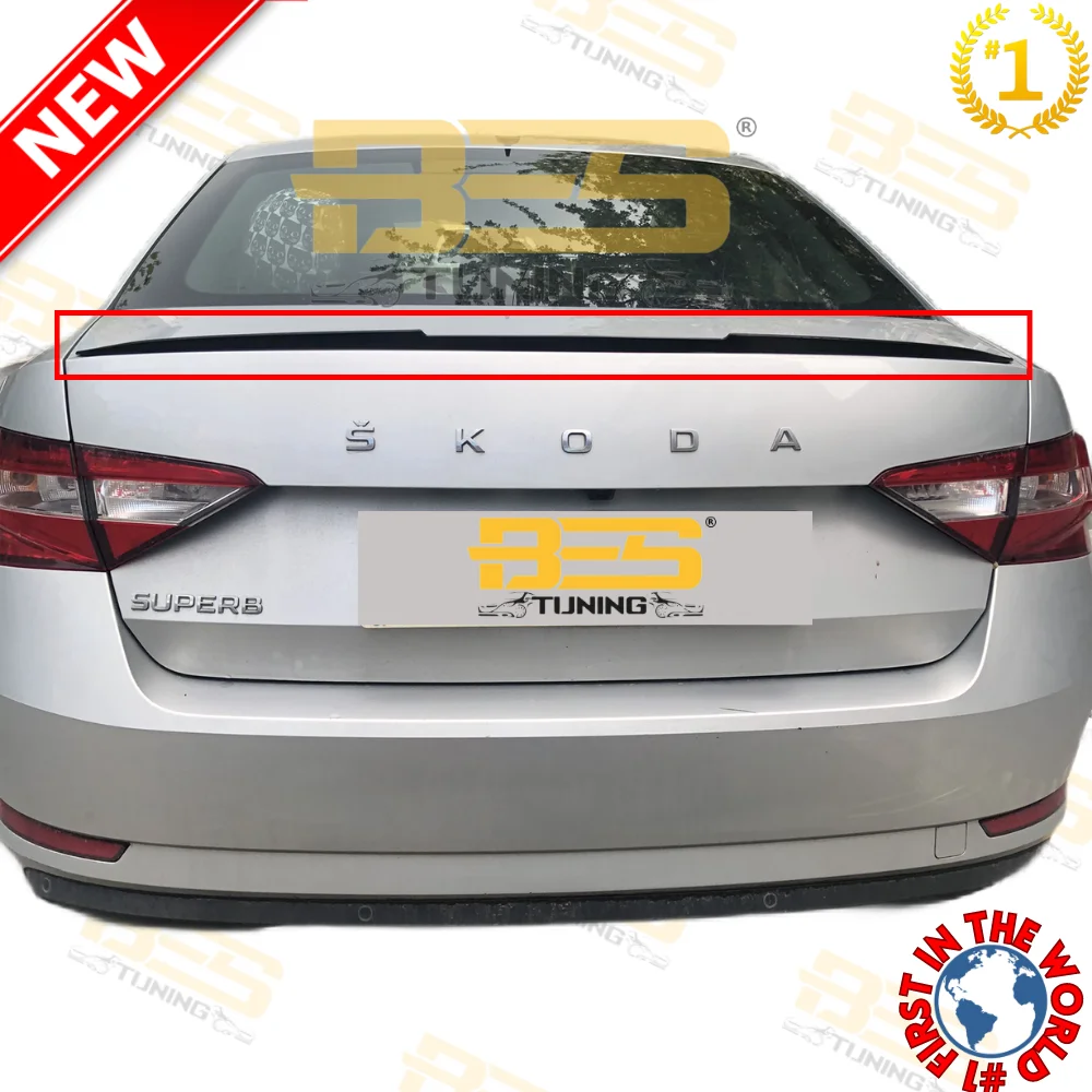 NEW-Rear-Trunk-Bat-Style-Spoiler-For-Skoda-Superb-Car-Accessories-Lip ...