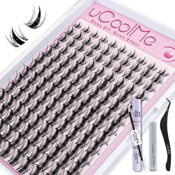 UCoolMe lashes Fairy Lashes Cluster C Curl 140 Pcs Individual Lash ...