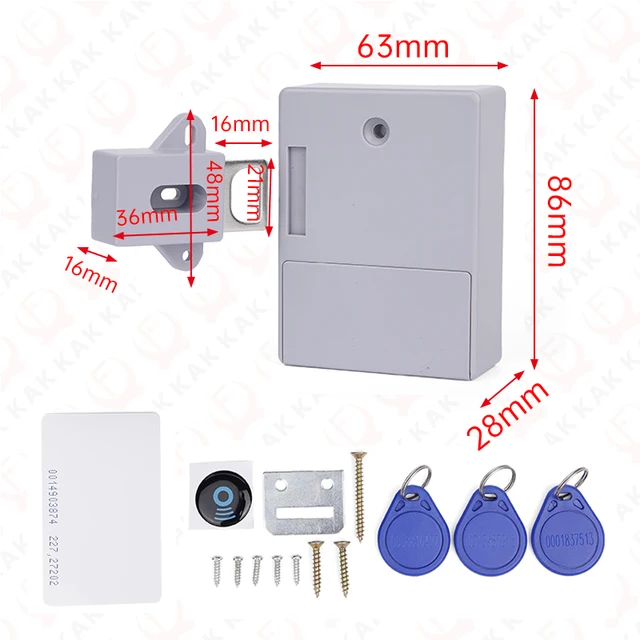 KAK Electronic Lock Locker RFID Cabinet Lock Invisible Sensor Lock ...