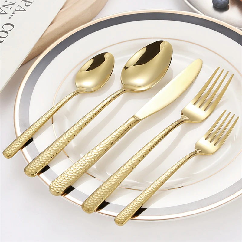 30Pcs-24Pcs-Golden-Cutlery-Set-Luxury-Retro-Western-Flatware-Set ...