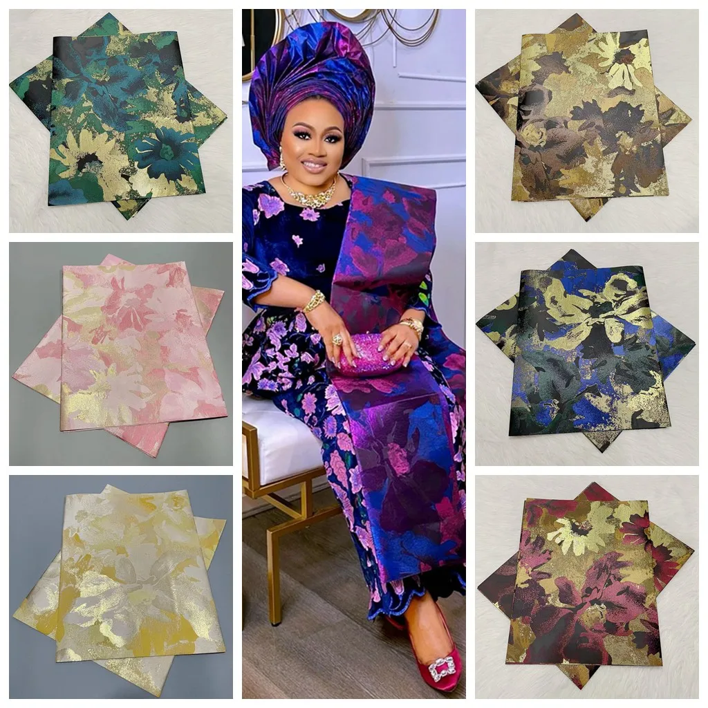 Best Quality Nigerian SEGO Headtie Gele And Ipele Luxury 3D Brocade ...