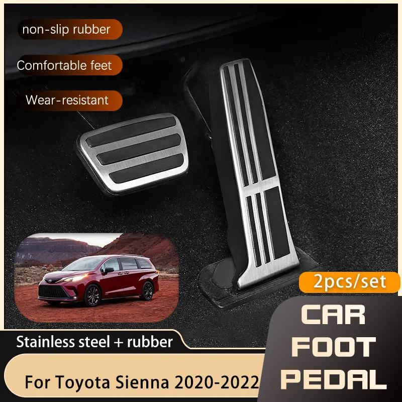 Stainless-Steel-Car-Pedals-Protector-For-Toyota-Sienna-XL40-2020-2021 ...