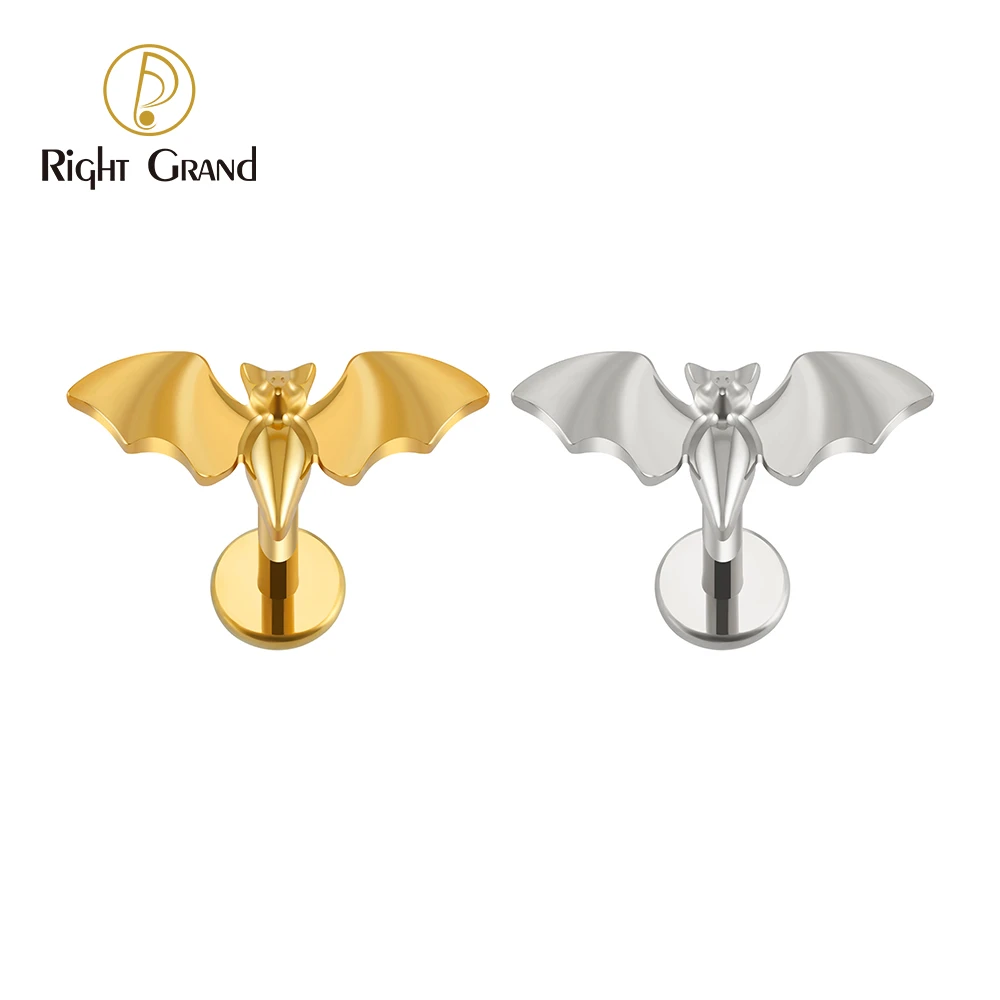 Astm F136 Titânio 16g Bat Labret Cartilagem Tragus Monroe Lábio Nariz ...