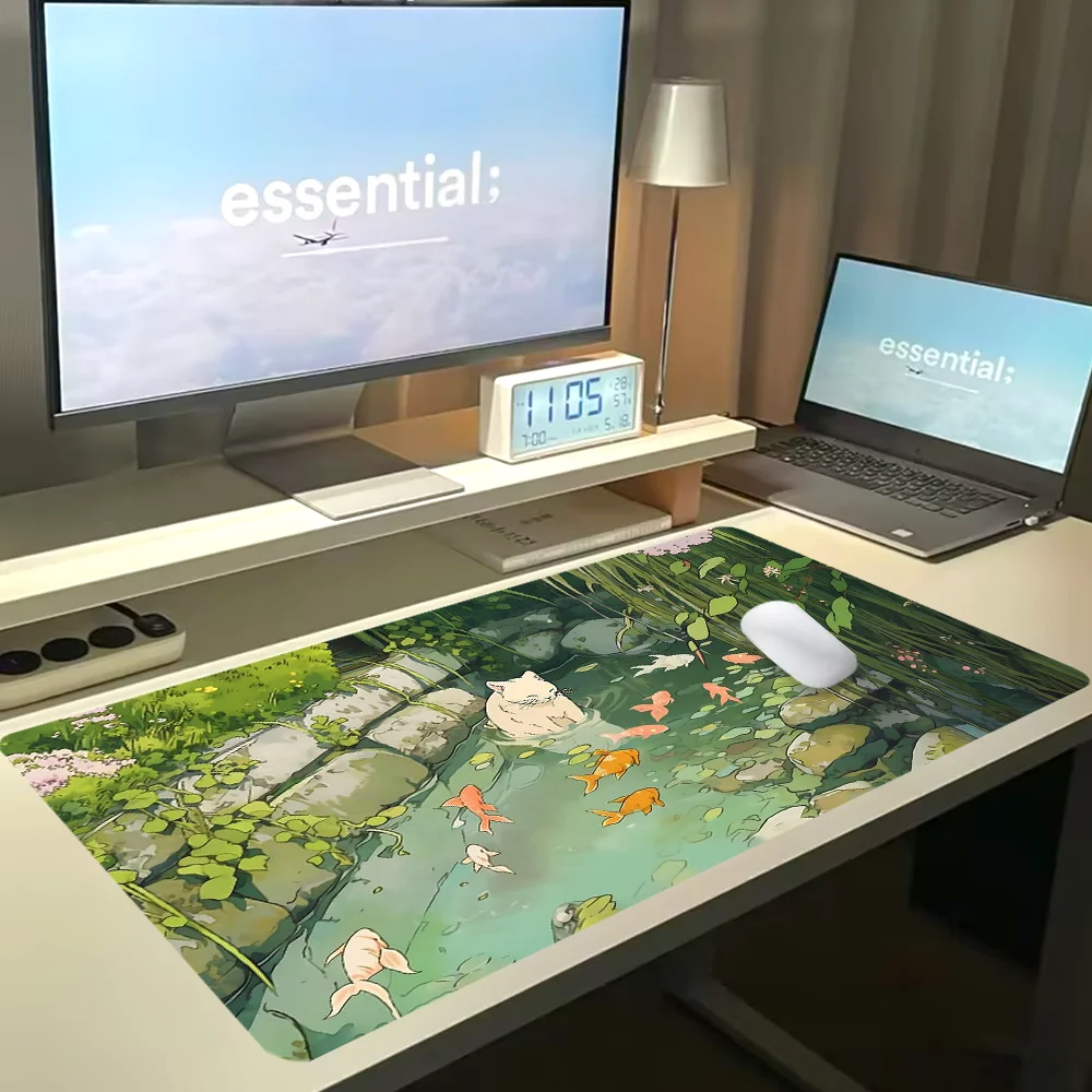 Kawaii-Cat-Desk-Pad-Computer-Accessories-Keyboard-Table-Mat-With-Non ...