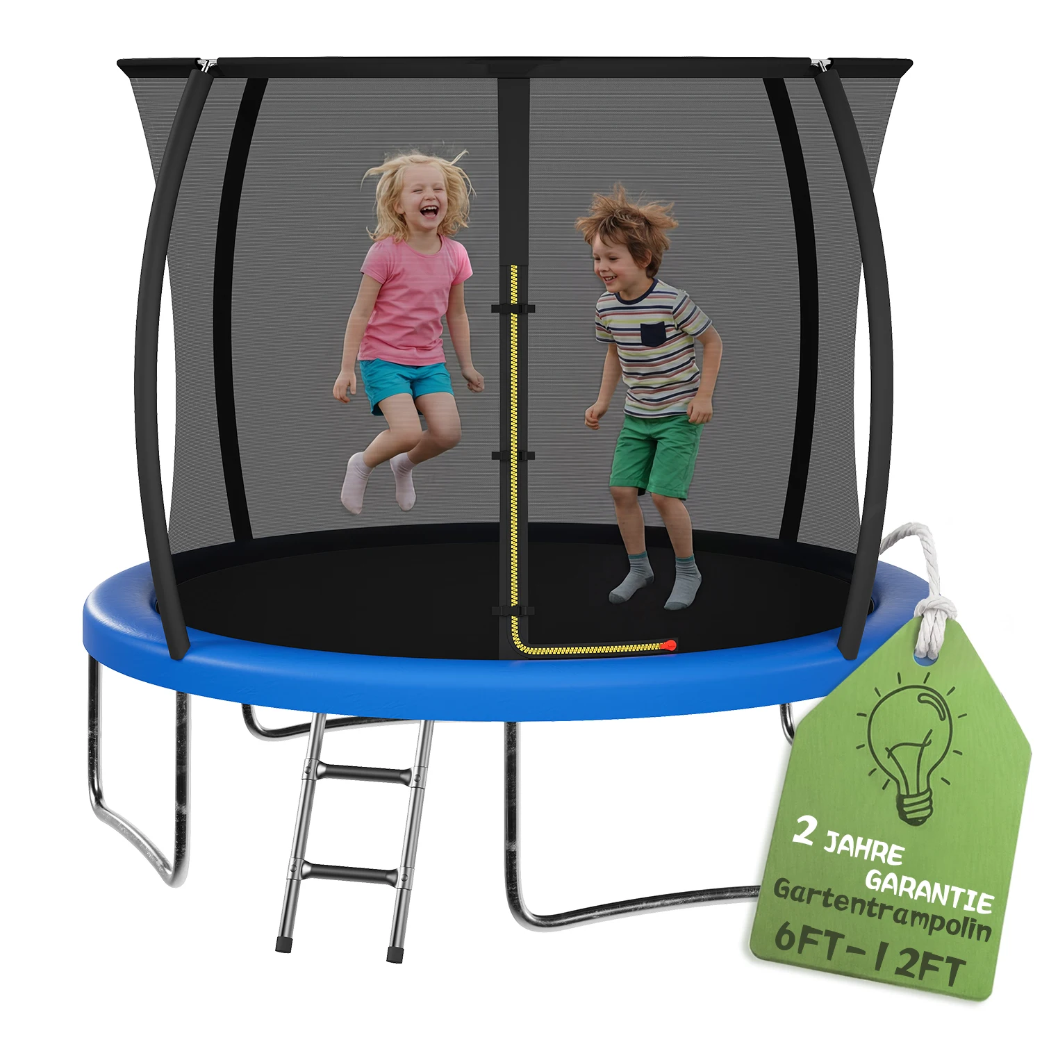 Devoko Trampoline Outdoor Ø 305cm Complete Set with Safety net Ladder ...