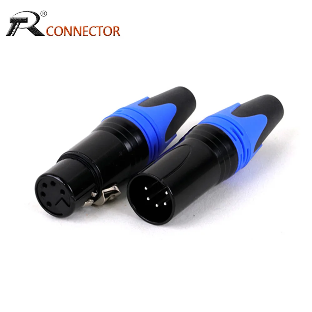 1pc-5Pin-XLR-Wire-Connectors-XLR-Male-Female-Jack-Audio-Microphone ...