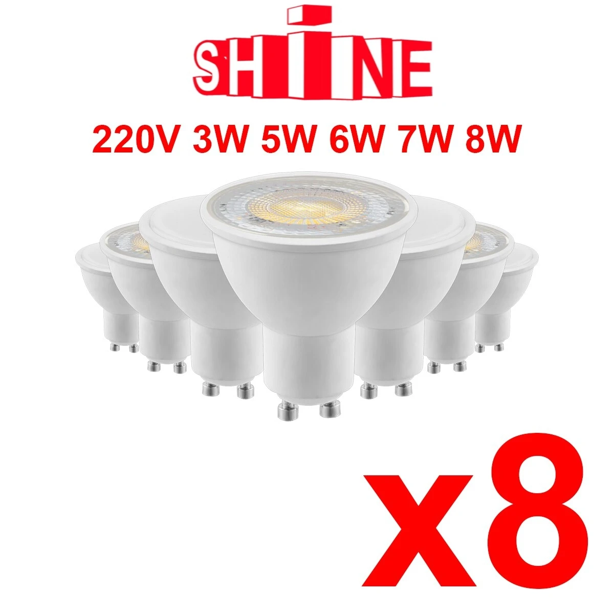 8PCS-38-120-Degree-foco-LED-Spotlight-GU10-AC220V-240V-led-lamp-bulb ...
