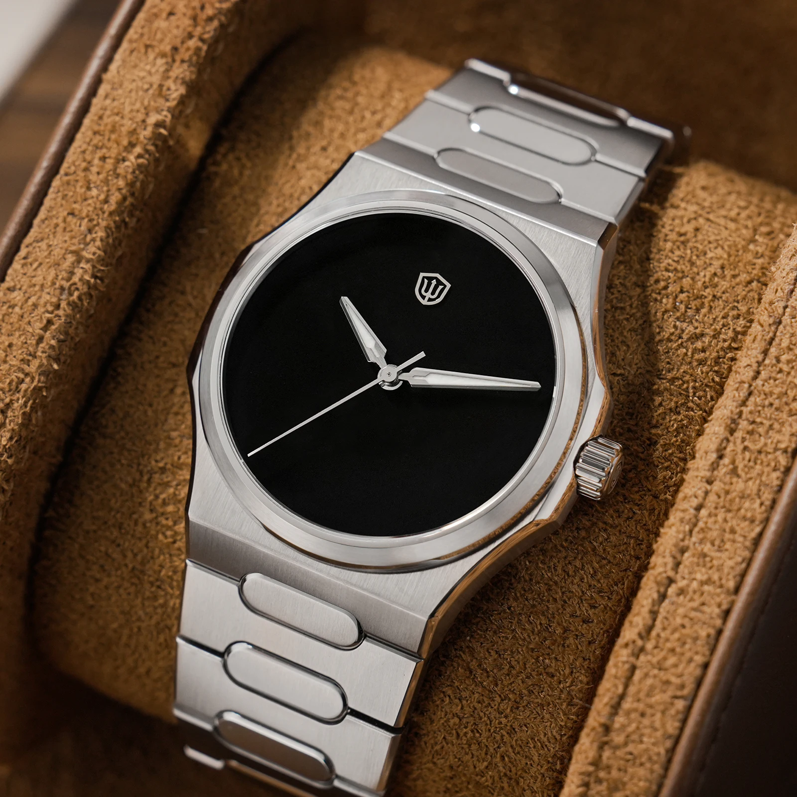 Watchdives WD0016 Super Black Men Watch Ultra Light-Absorbing Dial VH31 ...