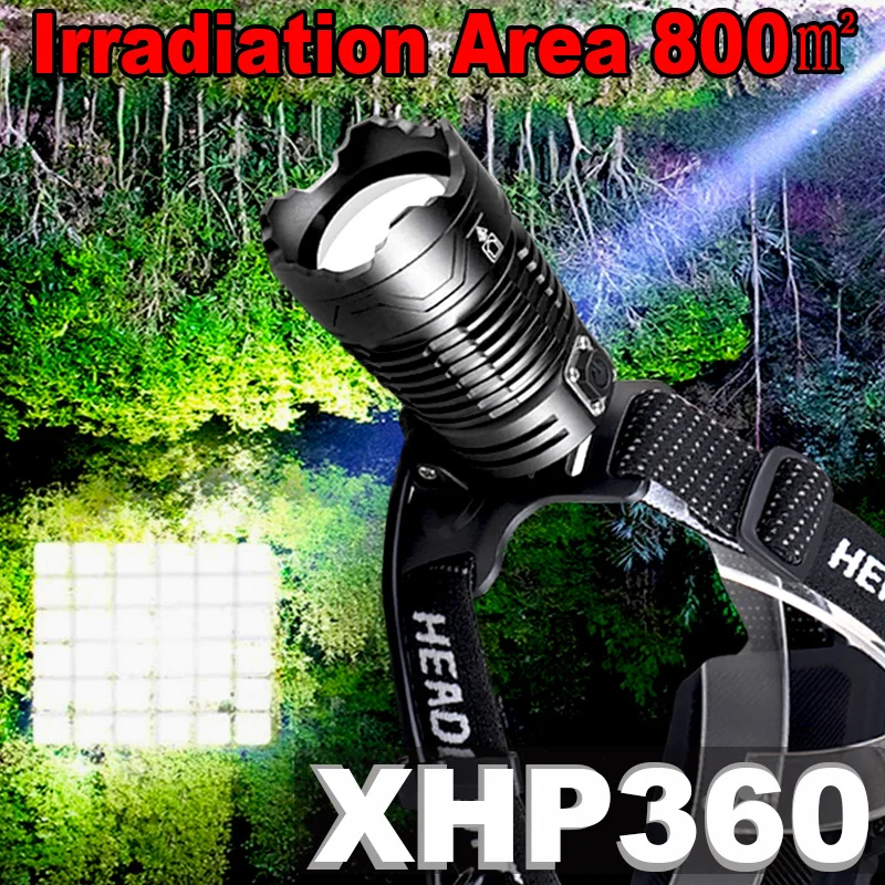 Faro LED XHP360 de 1000000LM, linterna recargable por USB, 3x18650, novedad| | - AliExpress