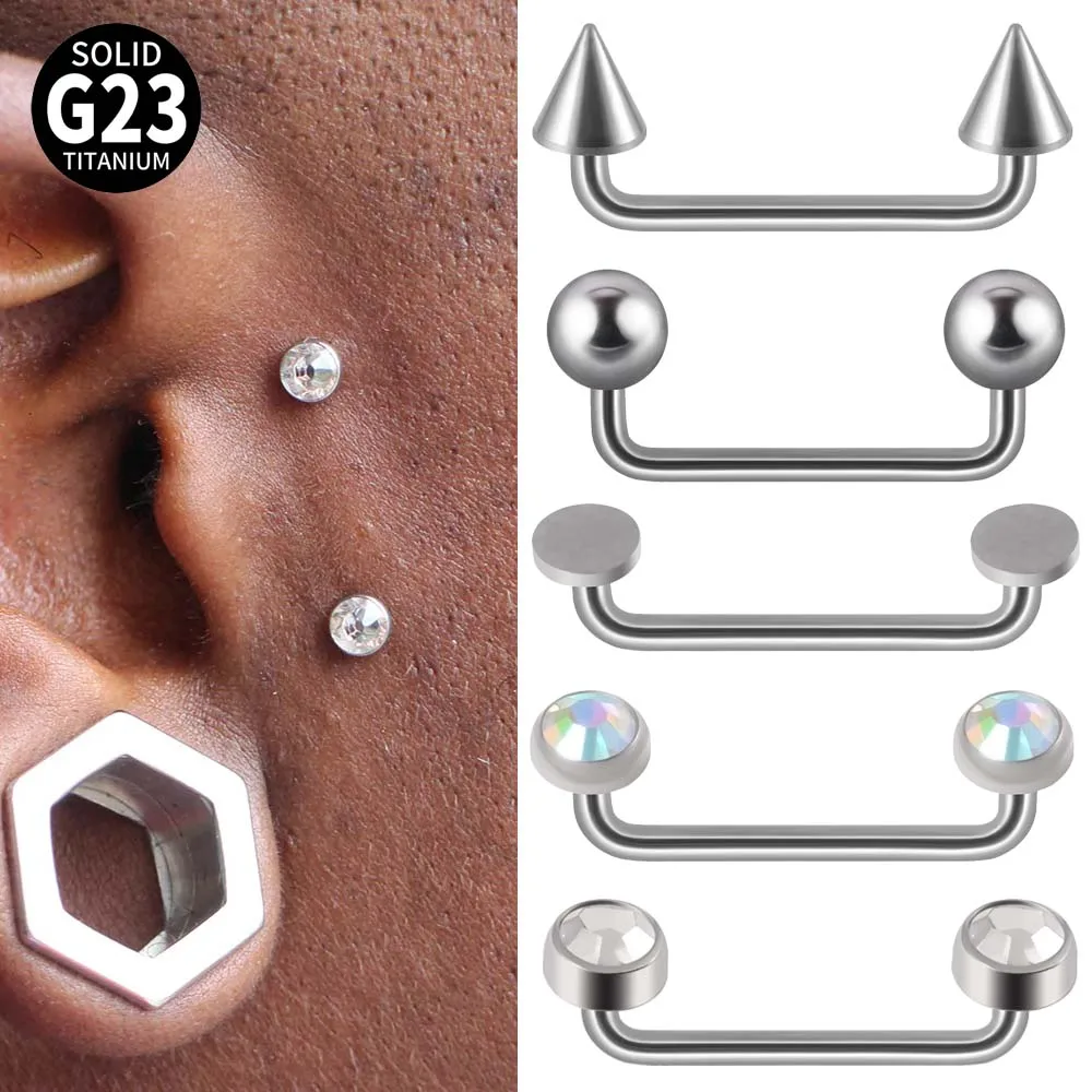 1PC-G23-Titanium-Surface-Piercings-Double-Ball-Staple-Dermal-Anchor14G-Internal-Threaded-Cone ...