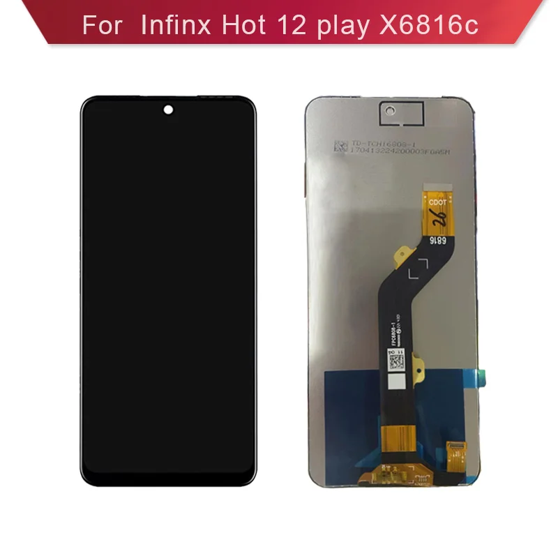 6.82'' Original For Infinix Hot 12 Play X6816 X6816C LCD Screen And ...