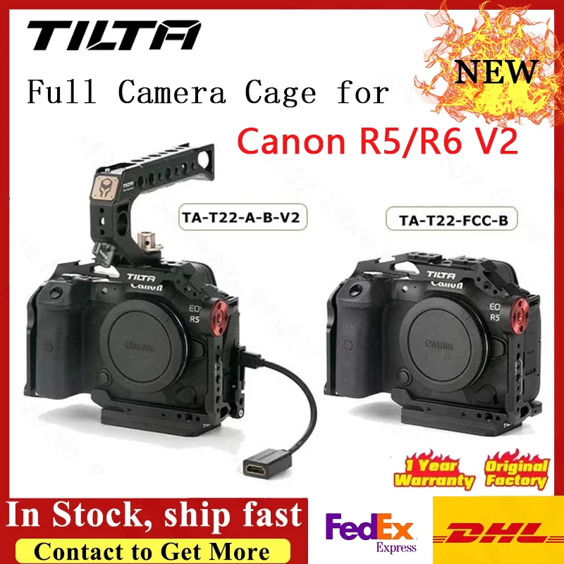 TILTA TA T22 FCC V2 TA T22 A B V2 Full Camera Cage for Canon R5 / R5C / R6 V2 With DSLR Black ...