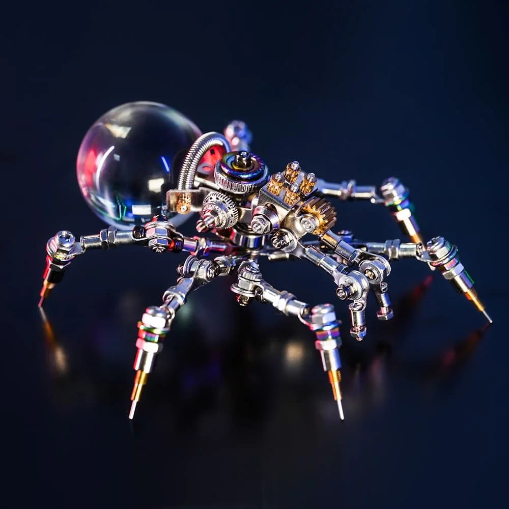 Mostarle Crystal Lamp Jumping Spider 3D Metal Puzzle DIY Model Kit Sci ...