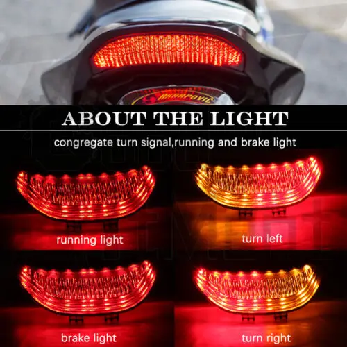 2003 600rr Motorcycle Brake Tail Light - LED Turn Signals For CBR600RR ...
