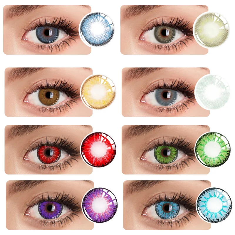 UYAAI 2pcs/1pair Wholesale Color Contact Lenses For Eyes Pupils Beauty ...