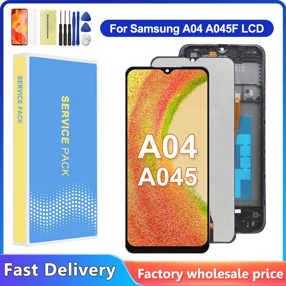 สําหรับ Samsung A04 จอแสดงผล LCD Touch Screen Digitizer ASSEMBLY 6.5 ...