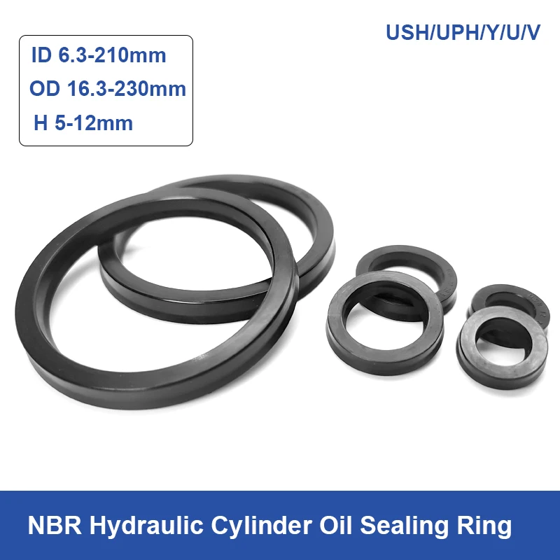 ID-6-3-210mm-USH-UPH-Y-U-V-Type-NBR-Rubber-Hydraulic-Cylinder-Oil ...