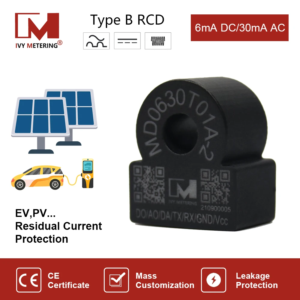 Portable Mini Type B Rcd 6ma Dc 30ma Ac Alarm Output Leakage Residual ...