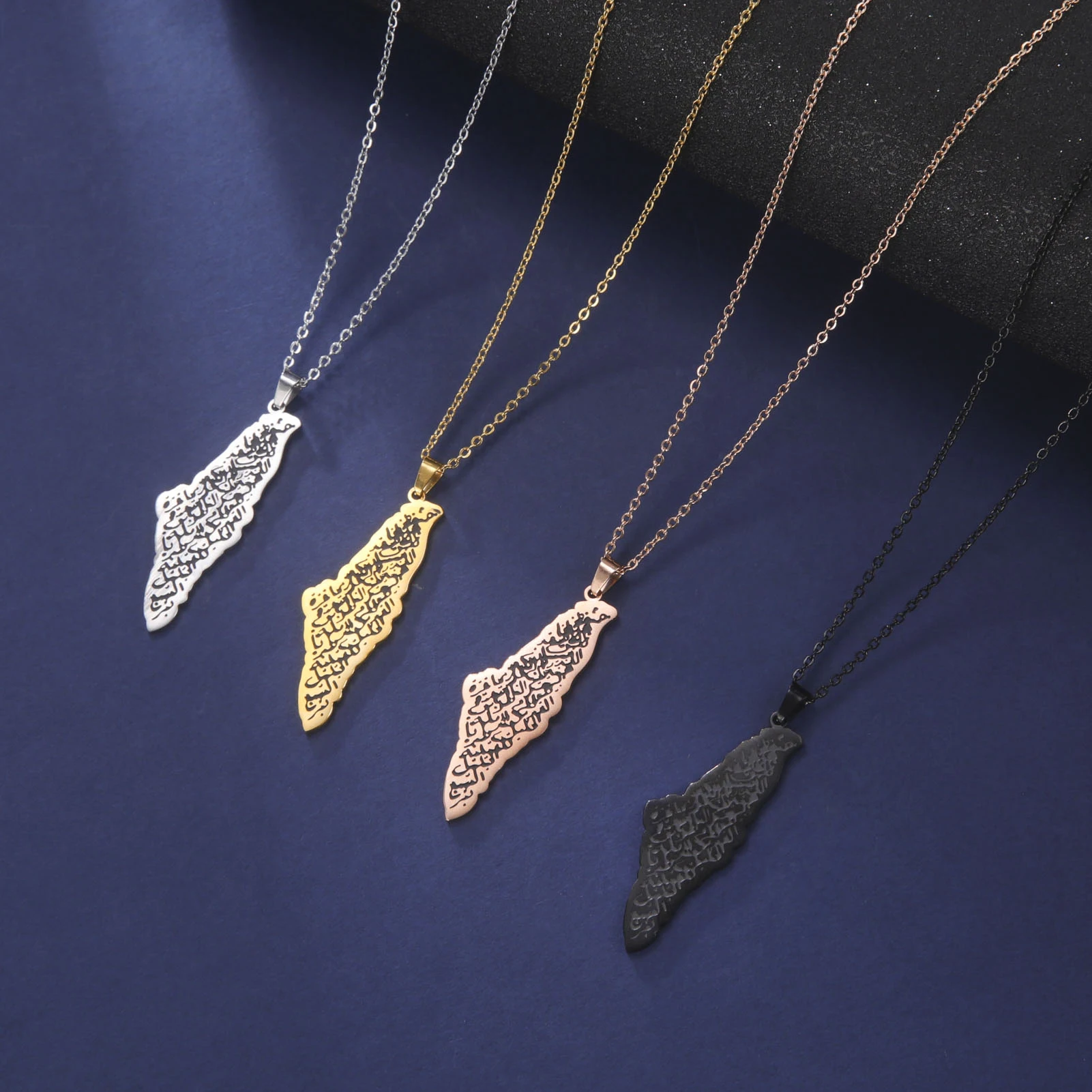 LIKGREAT-Israel-Palestine-Map-Pendant-Necklace-For-Women-Men-Stainless ...